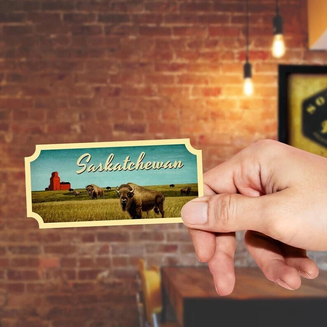 DOPASTICKER Saskatchewan Canada Travel Sticker, Vintage Style Decal For ...