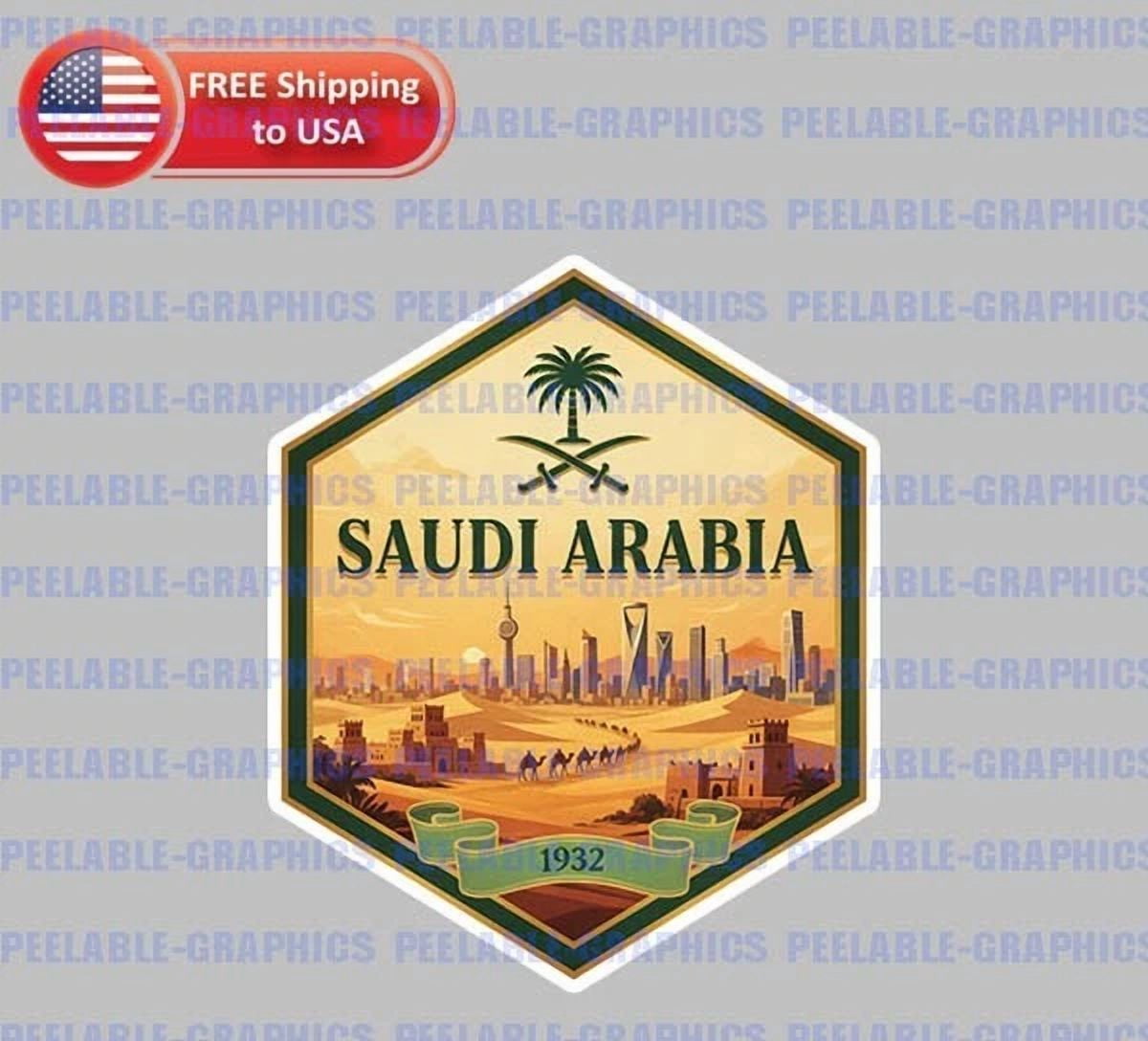 DOPASTICKER Saudi Arabia Country Souvenir Sticker Travel Luggage ...