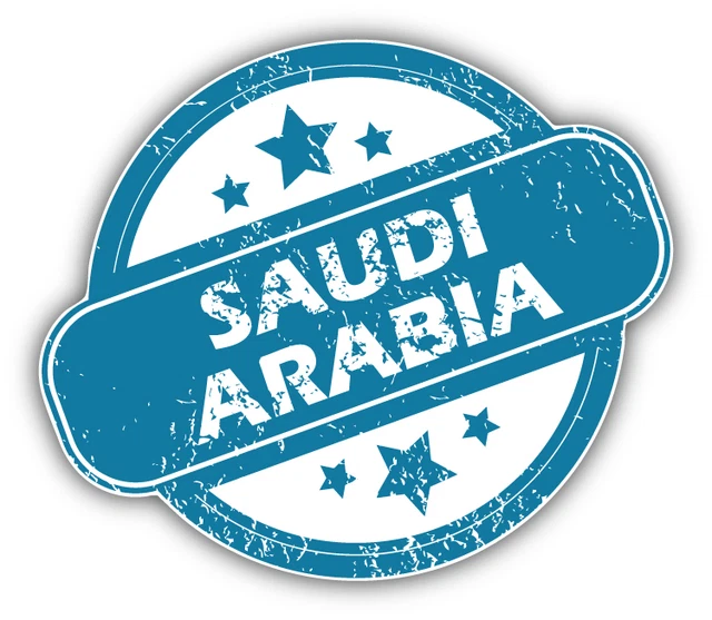DOPASTICKER Saudi Arabia Grunge Stamp Sticker Decal Phone Decal Water ...