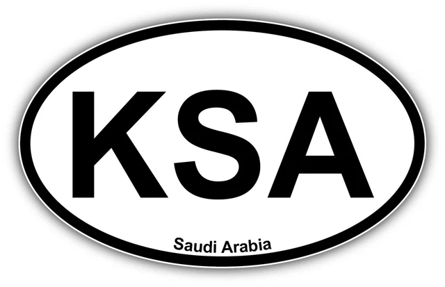 DOPASTICKER Saudi Arabia Vehicle Country Code Oval Car Window Sticker ...