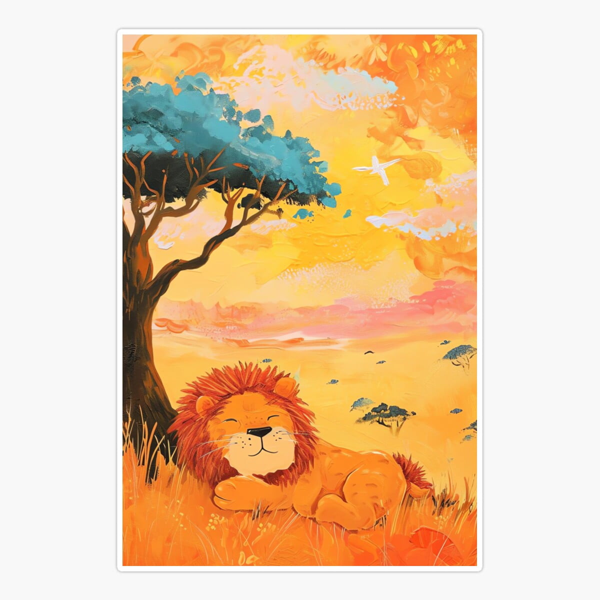 DOPASTICKER Savannah Roar Sticker, Phone Sticker Water Bottle Sticker ...