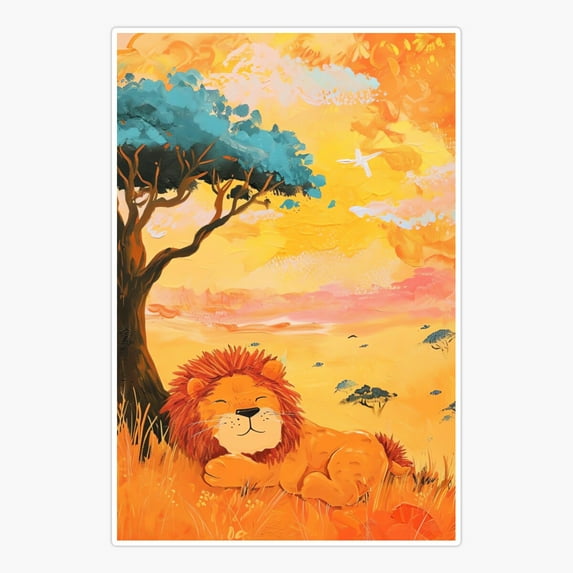 DOPASTICKER Savannah Roar Sticker, Phone Sticker Water Bottle Sticker ...