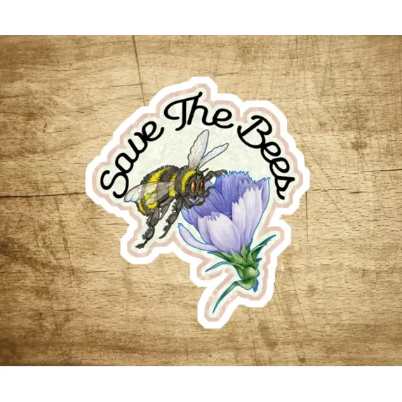 DOPASTICKER Save The Bees Decal Honey Flowers Nature Food Health ...