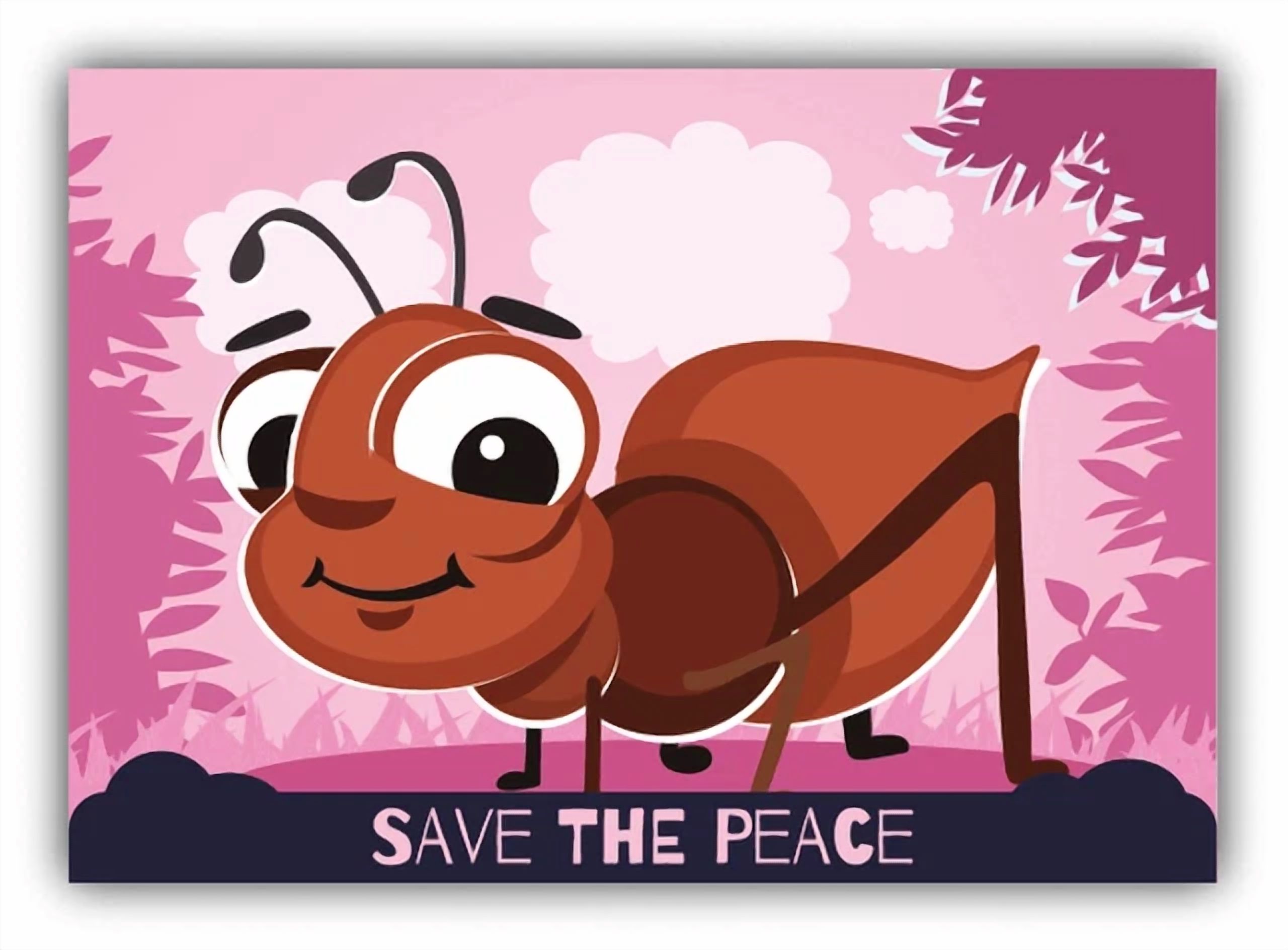 DOPASTICKER Save The Peace Ant Cartoon Animal Greenpeace Sticker Decal ...