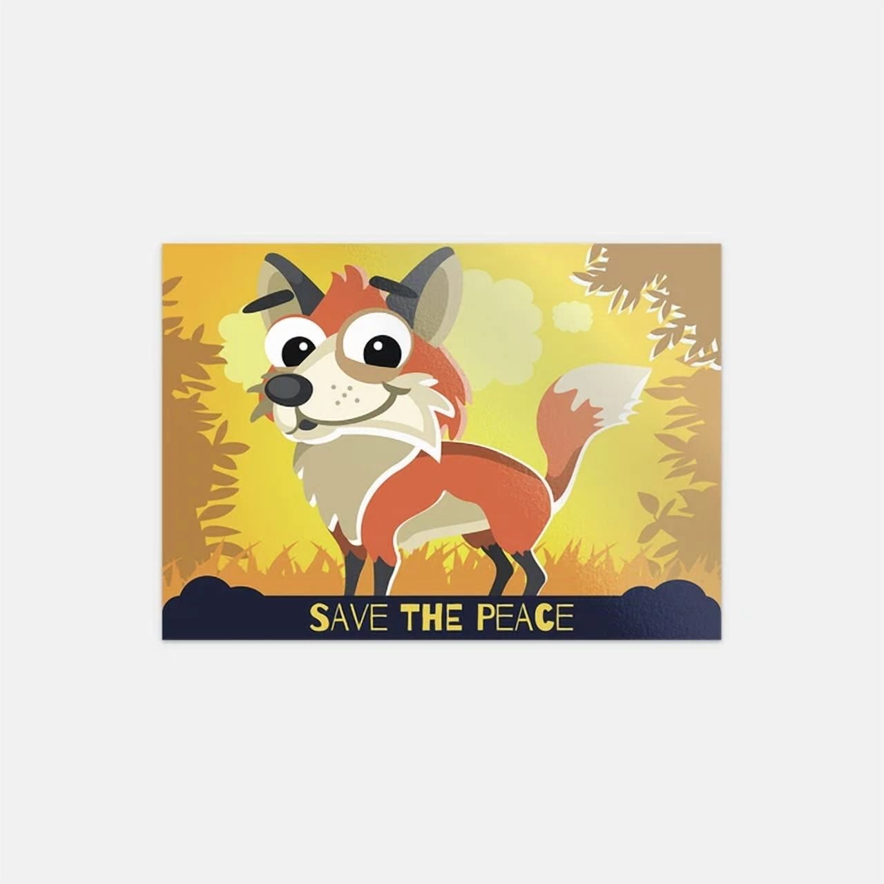 DOPASTICKER Save The Peace Fox Cartoon Animal Greenpeace Sticker Decal ...