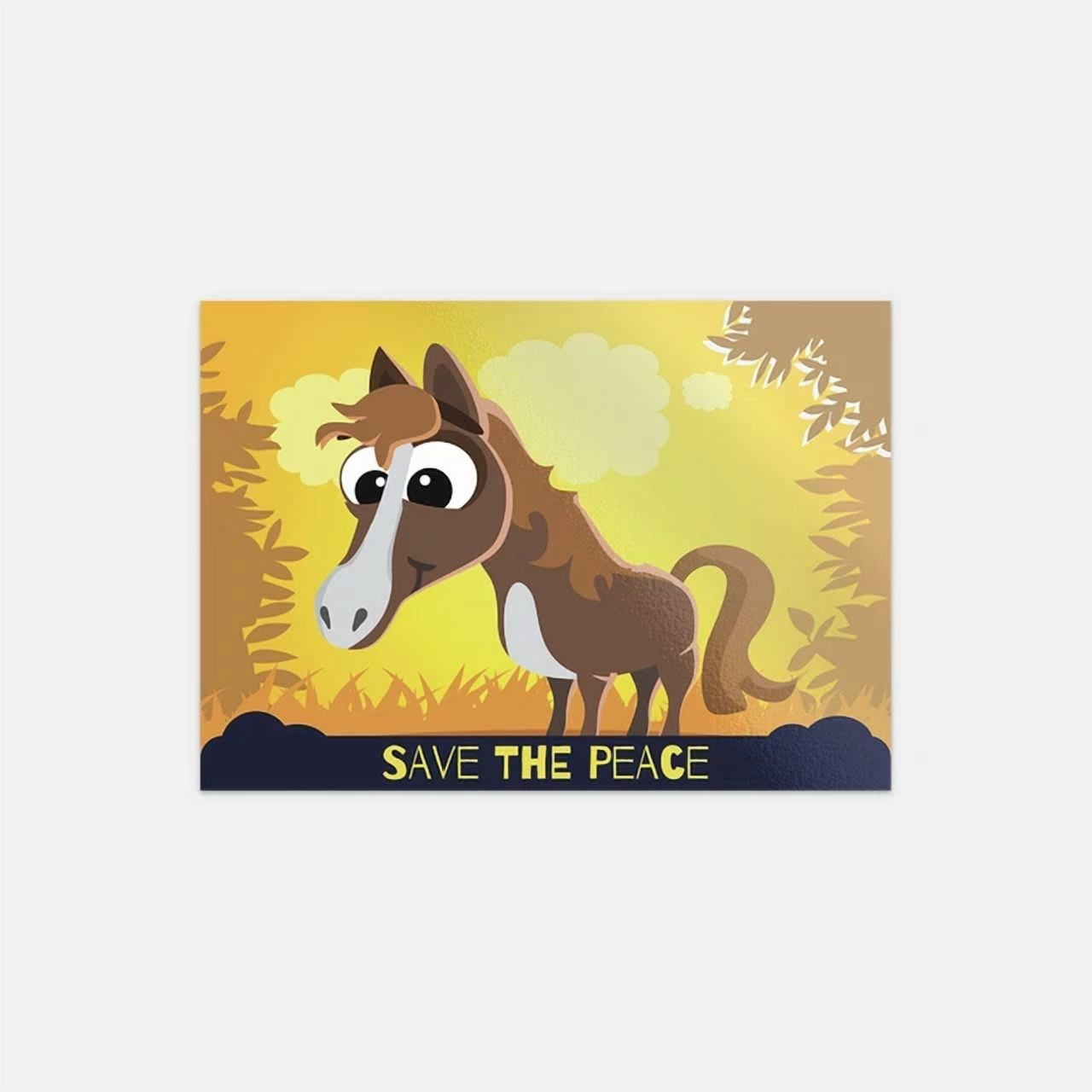 DOPASTICKER Save The Peace Horse Cartoon Animal Greenpeace Sticker ...