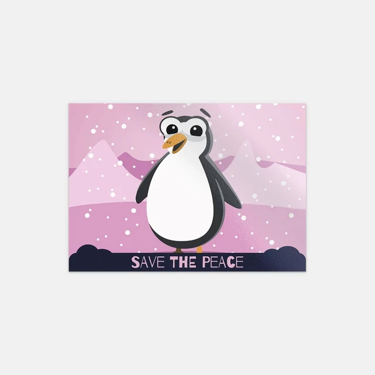 DOPASTICKER Save The Peace Penguin Cartoon Animal Greenpeace Sticker ...
