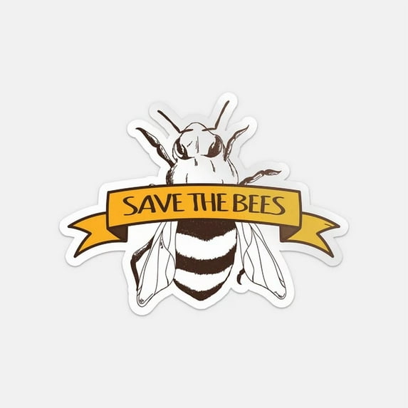 DOPASTICKER Save The Bees Sticker Decal Phone Decal Water Bottle ...