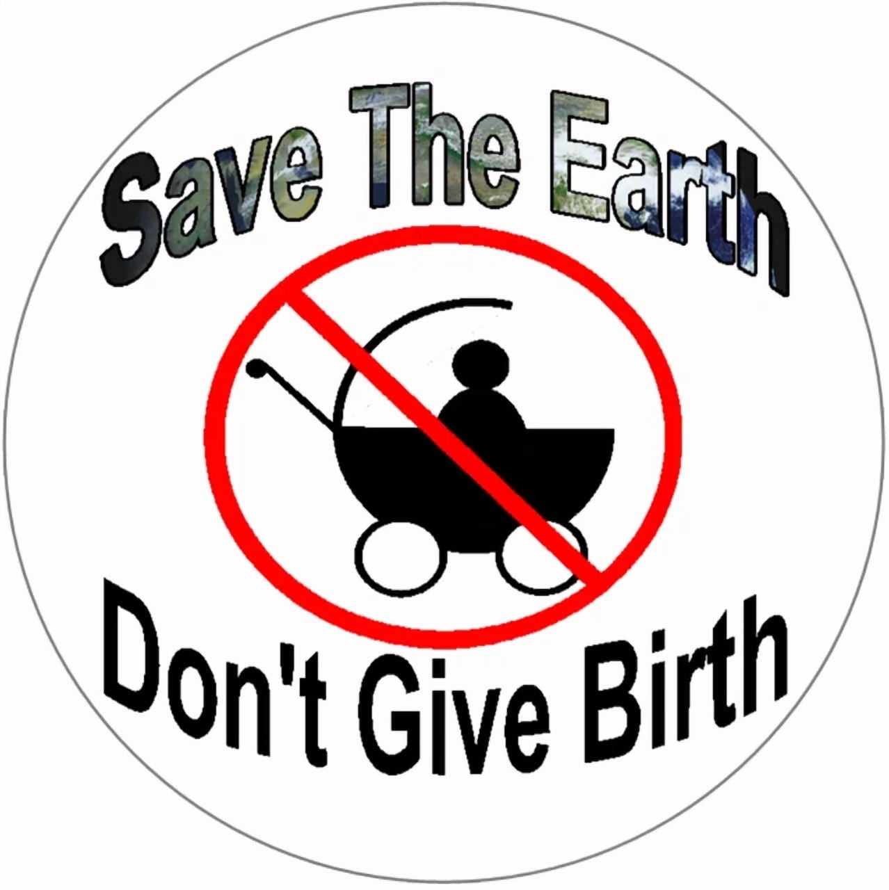 DOPASTICKER Save The Earth Don'T Give Birth Phone Decal Water Bottle ...