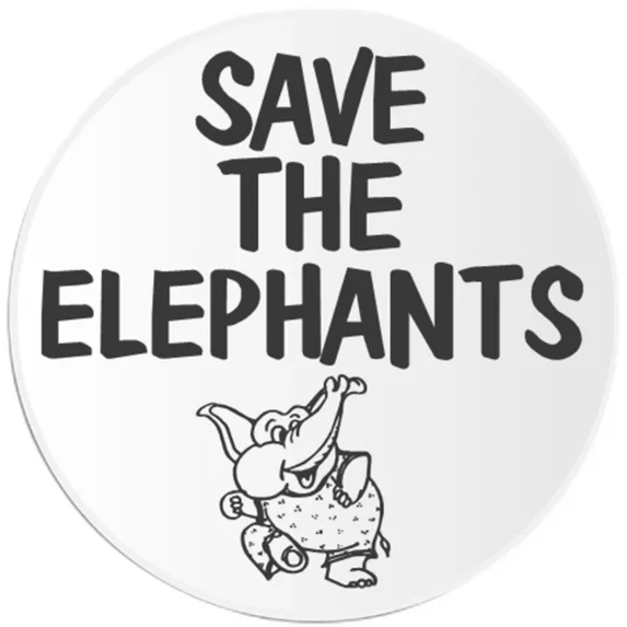 DOPASTICKER Save The Elephants Sticker, Endangered Animal Phone Decal ...