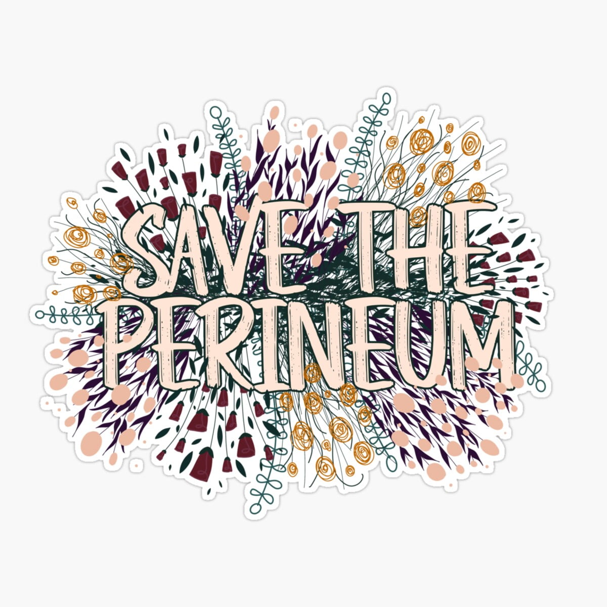 DOPASTICKER Save The Perineum! Sticker, Phone Sticker Car Stickers ...