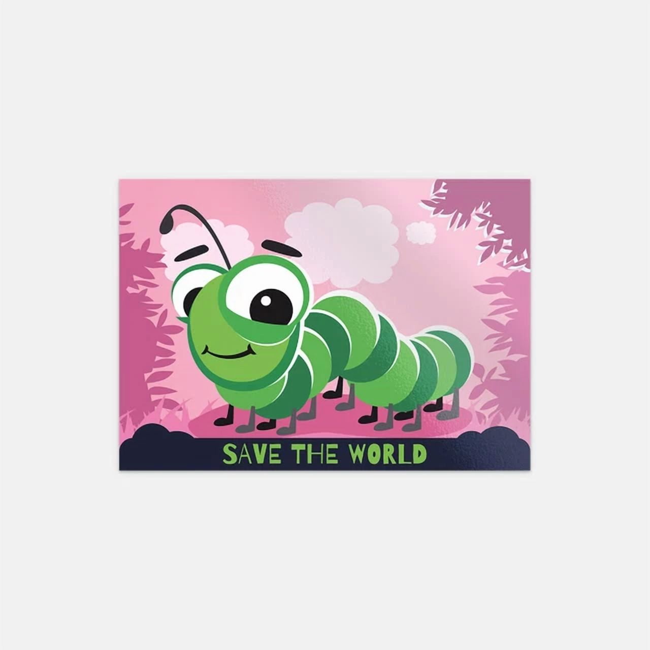 DOPASTICKER Save The World Caterpillar Cartoon Animal Greenpeace ...