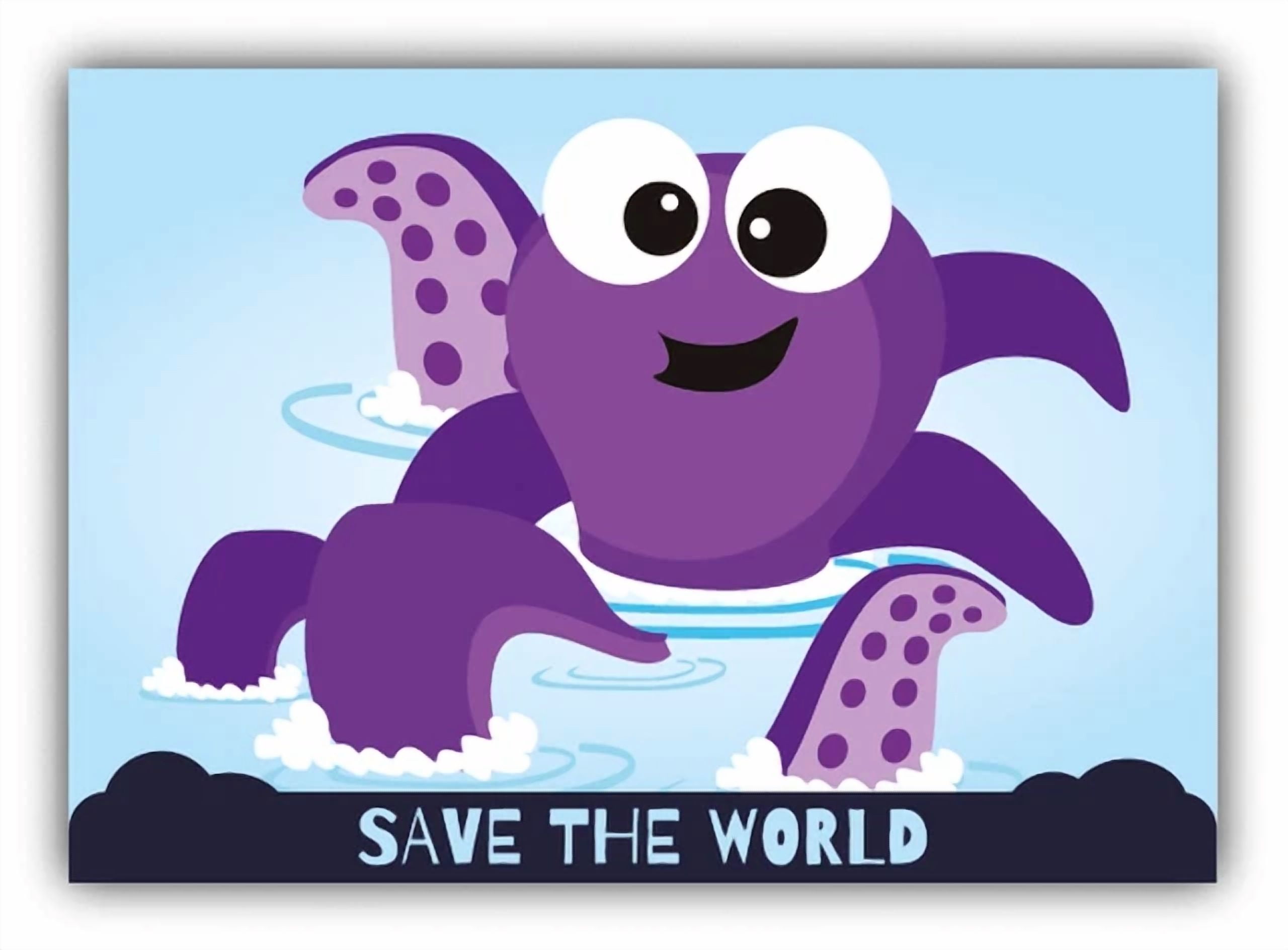 DOPASTICKER Save The World Octopus Cartoon Animal Greenpeace Sticker ...