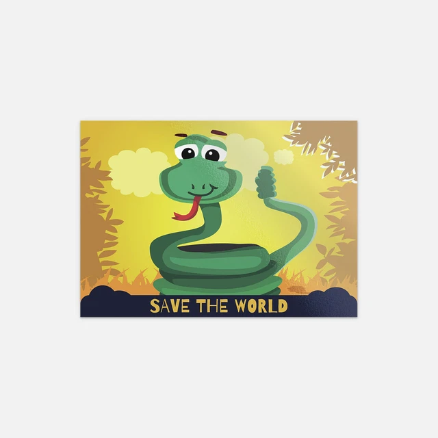 DOPASTICKER Save The World Rattle Snake Cartoon Animal Greenpeace ...