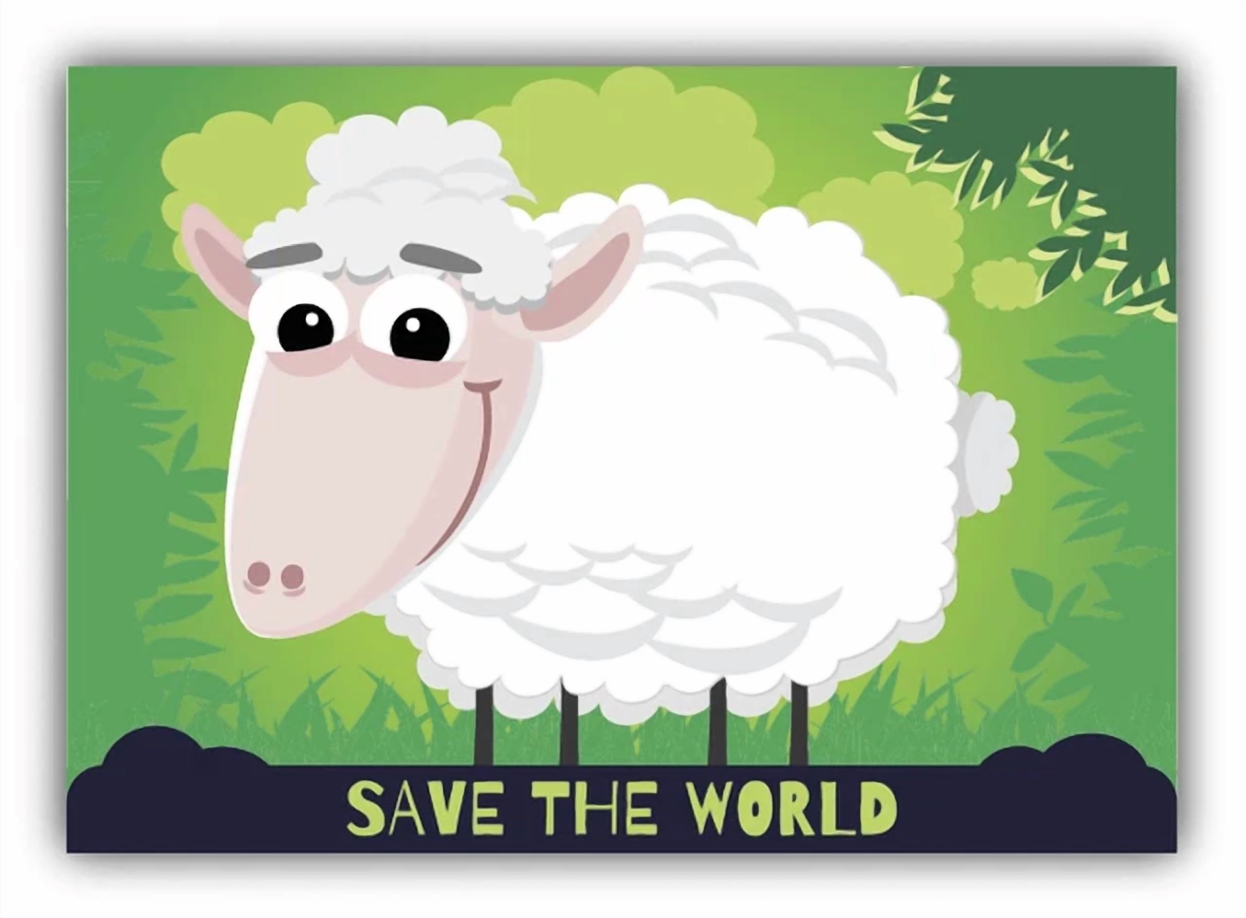 DOPASTICKER Save The World Sheep Cartoon Animal Greenpeace Sticker ...