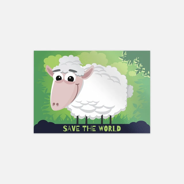 DOPASTICKER Save The World Sheep Cartoon Animal Greenpeace Sticker ...