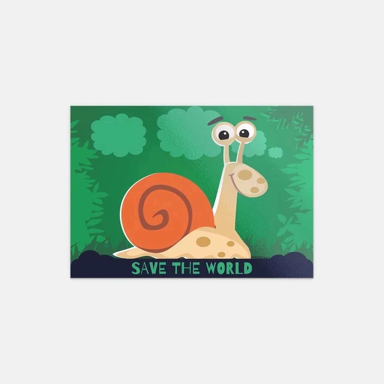 DOPASTICKER Save The World Snail Cartoon Animal Greenpeace Sticker ...