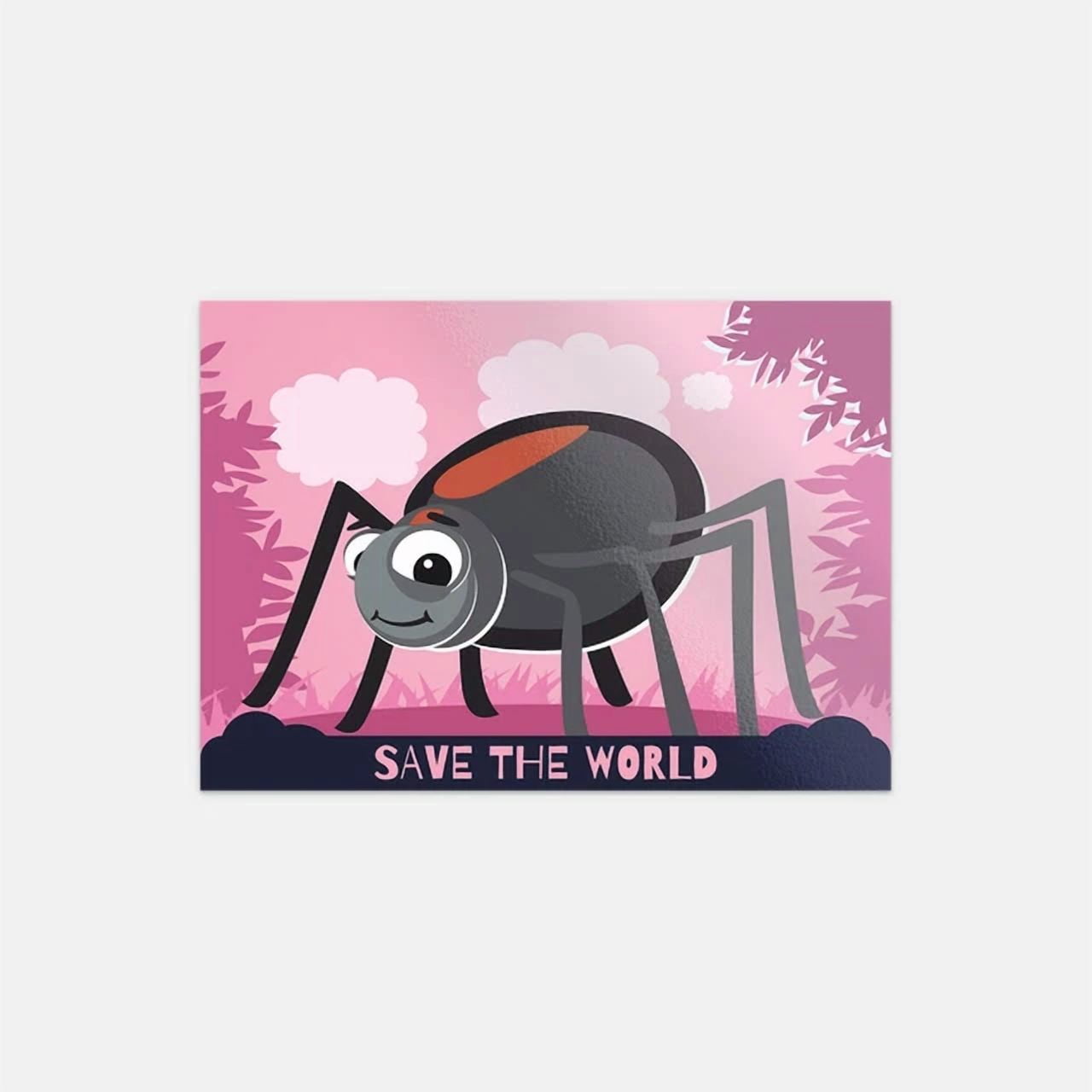 DOPASTICKER Save The World Spider Cartoon Animal Greenpeace Sticker ...