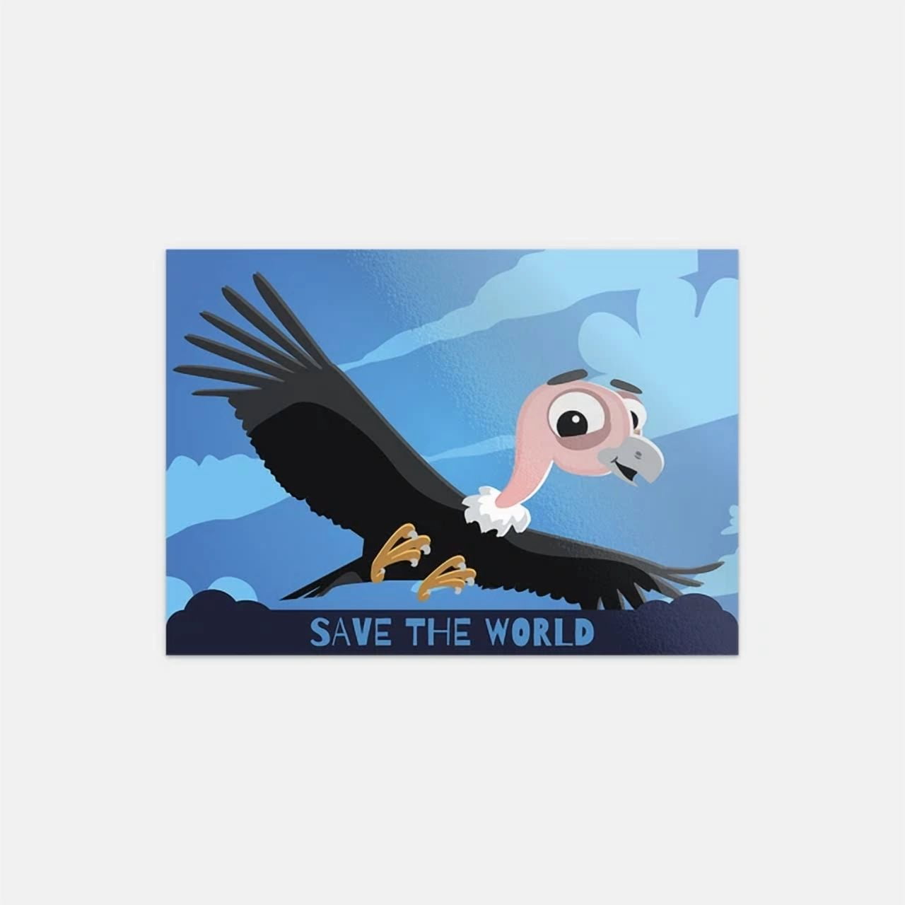 DOPASTICKER Save The World Vulture Cartoon Animal Greenpeace Sticker ...