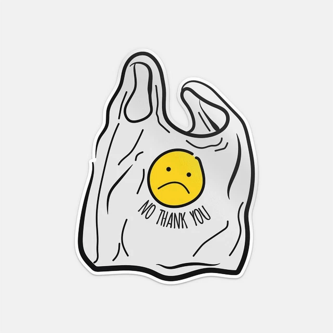 DOPASTICKER Say No To Plastic Bags Sticker Decal Phone Decal Water ...