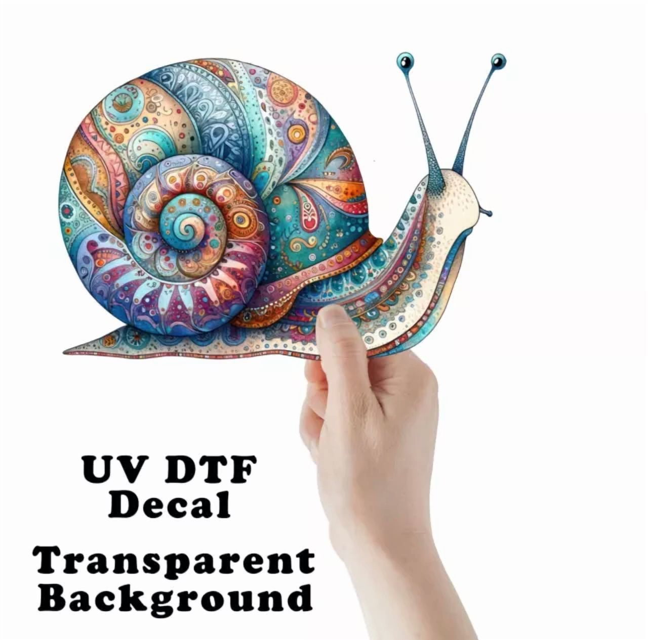 DOPASTICKER Scandi Snail Sticker Transparent Decal- Design Preview Only ...