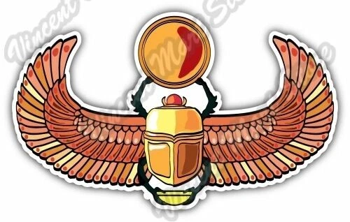 DOPASTICKER Scarab Beetle Ancient Egypt Scarabaeus Sacer Car Sticker ...