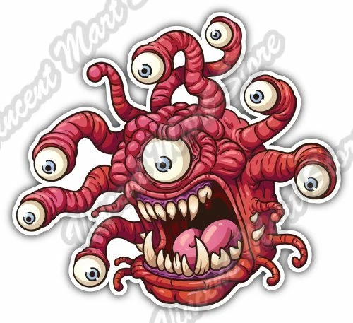 DOPASTICKER Scary Monster Eyes Angry Cartoon Gift Idea Car Sticker ...