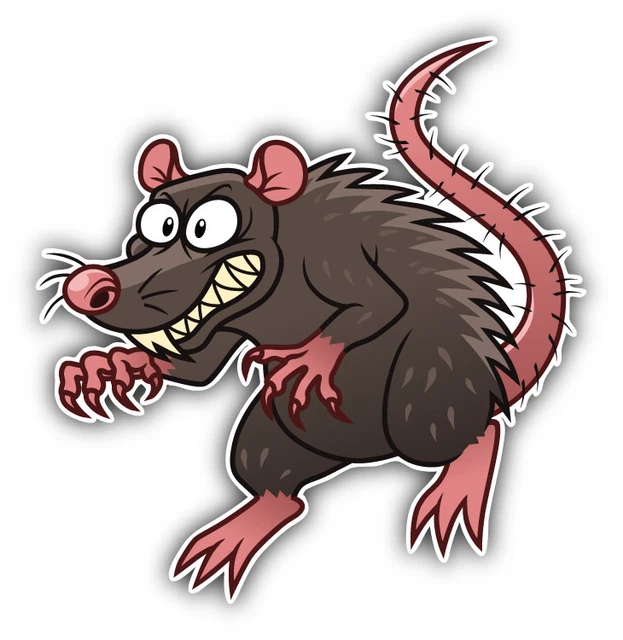 DOPASTICKER Scary Mouse Mutant Sticker Decal Phone Decal Water Bottle ...