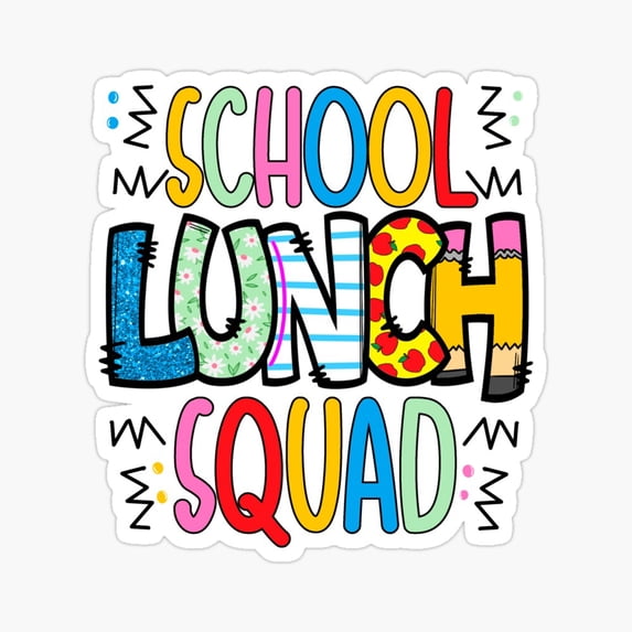 DOPASTICKER School Lunch Lady Squad Cafeteria Employee Worker Lunch ...