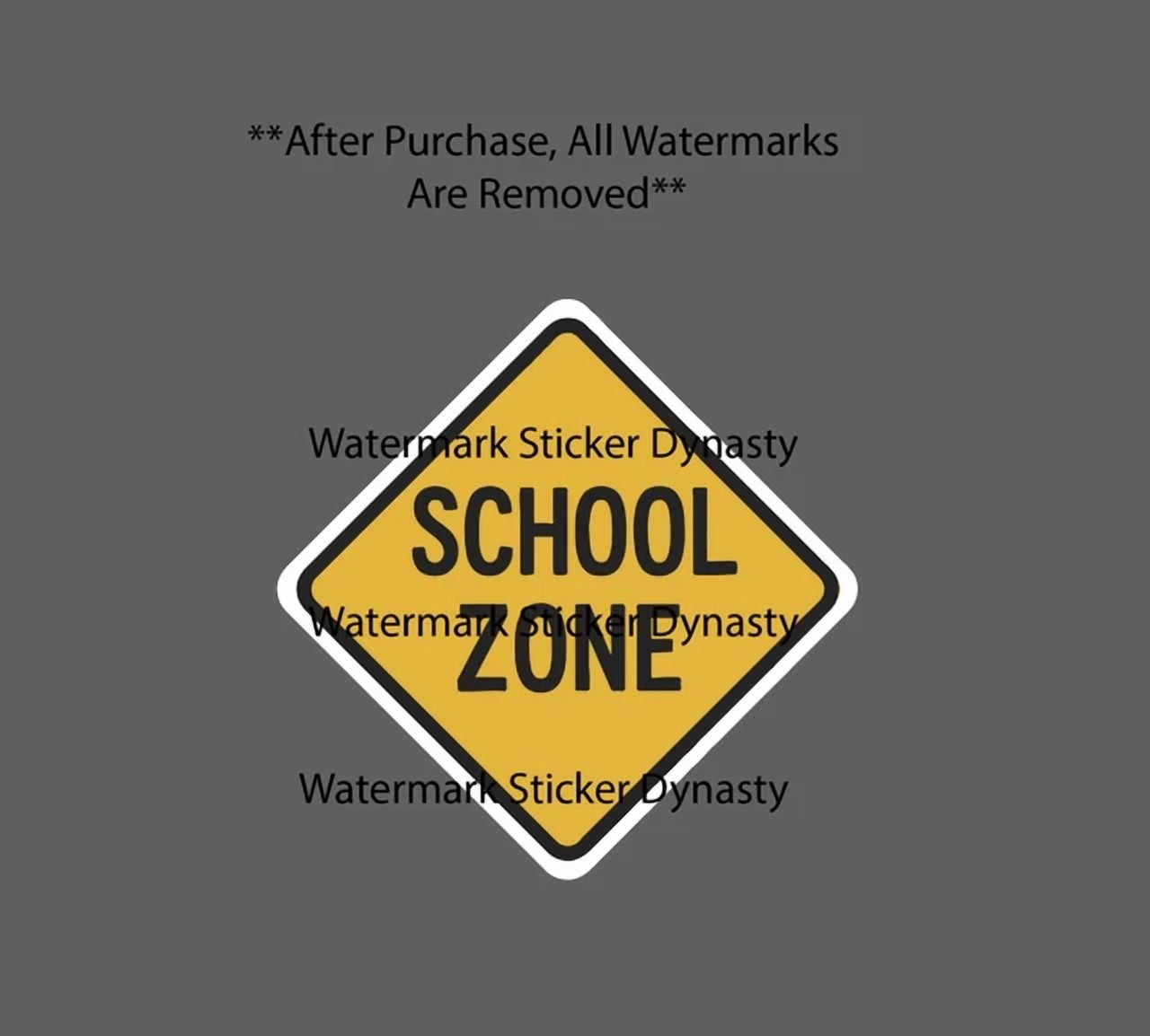 DOPASTICKER School Zone Sticker Traffic Sticker Caution Warning Sticker ...
