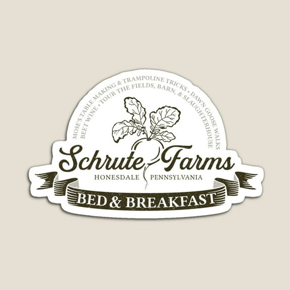 DOPASTICKER Schrute Farms Bed & Breakfast Sticker Decorative Laptop ...
