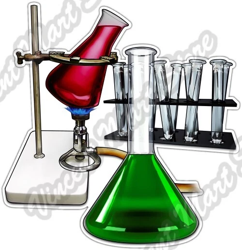 DOPASTICKER Science Lab Test Tubes Chemistry Liquid Car Sticker Decal ...