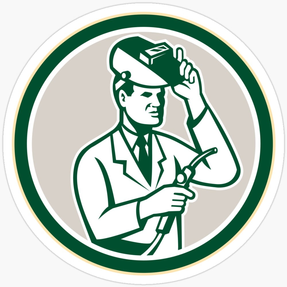 DOPASTICKER Scientist Lab Researcher Welder Circle Retro Sticker Phone ...