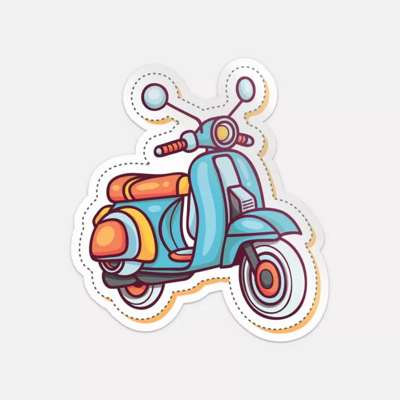 DOPASTICKER Scooter Sticker Decal Phone Decal Water Bottle Stickers ...