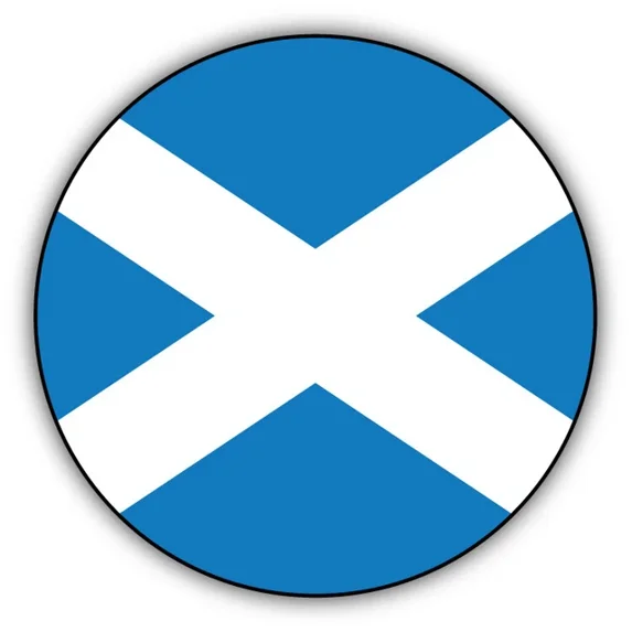 DOPASTICKER Scotland Round Flag Sticker Decal Phone Decal Water Bottle ...
