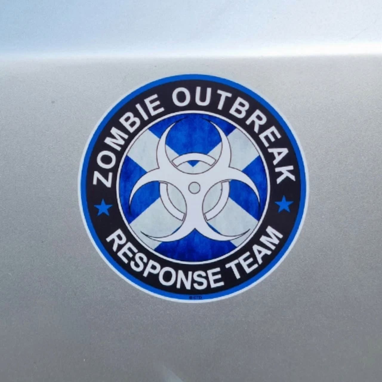 DOPASTICKER Scotland Scottish Flag Zombie Response Team Sticker For Car ...