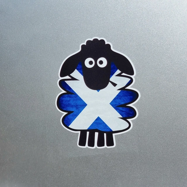 DOPASTICKER Scotland Scottish Saltire Flag Sheep Lamb Sticker Decal For ...