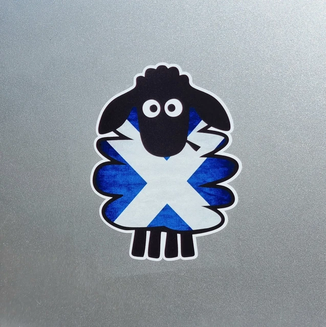 DOPASTICKER Scotland Scottish Saltire Flag Sheep Lamb Sticker Phone ...