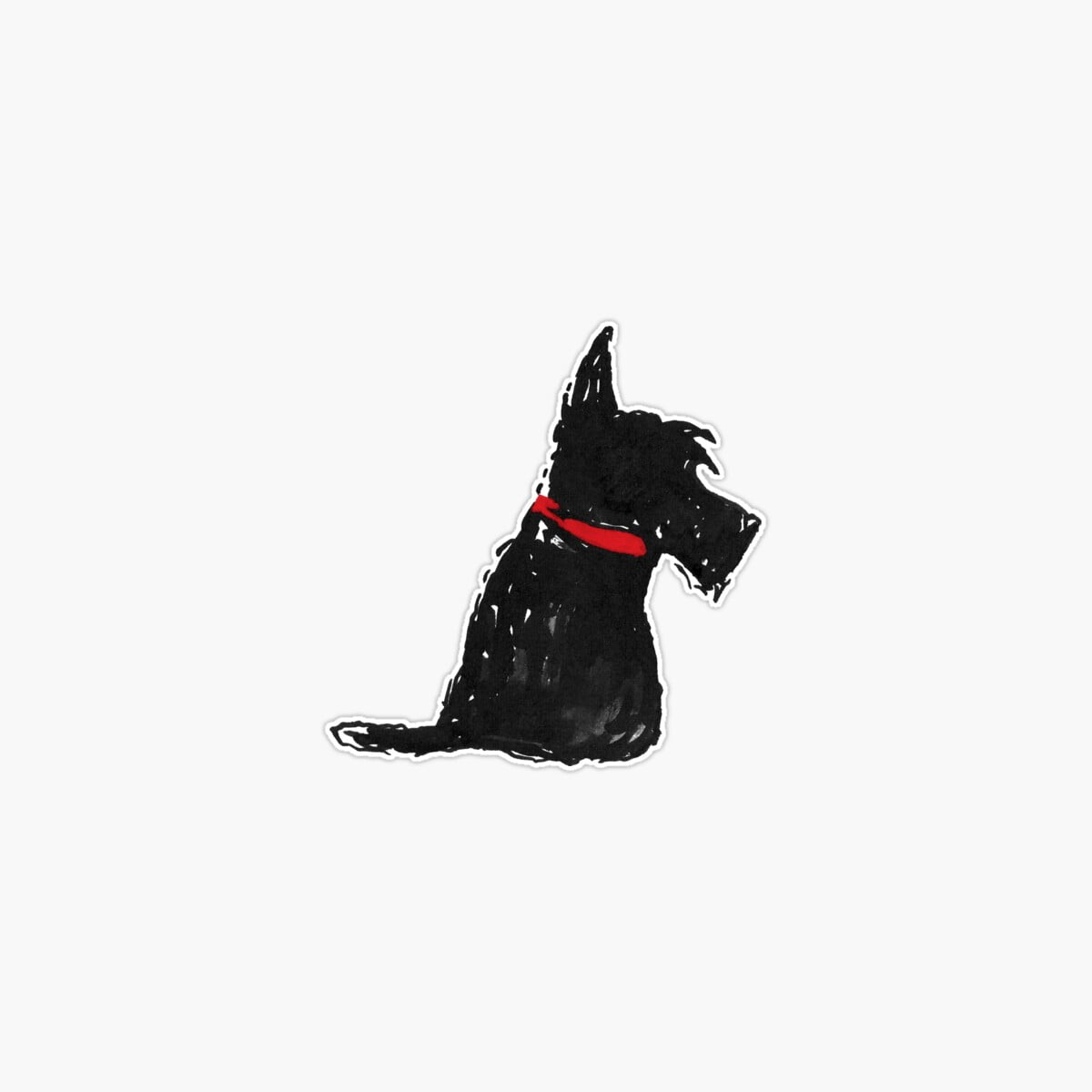 DOPASTICKER Scottie Dog Sticker, Phone Sticker Car Stickers, Birthday ...