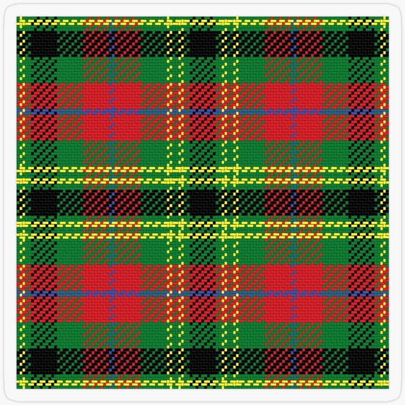 DOPASTICKER Scottish Tartan Black Watch, Black, Yellow, Red, Blue ...