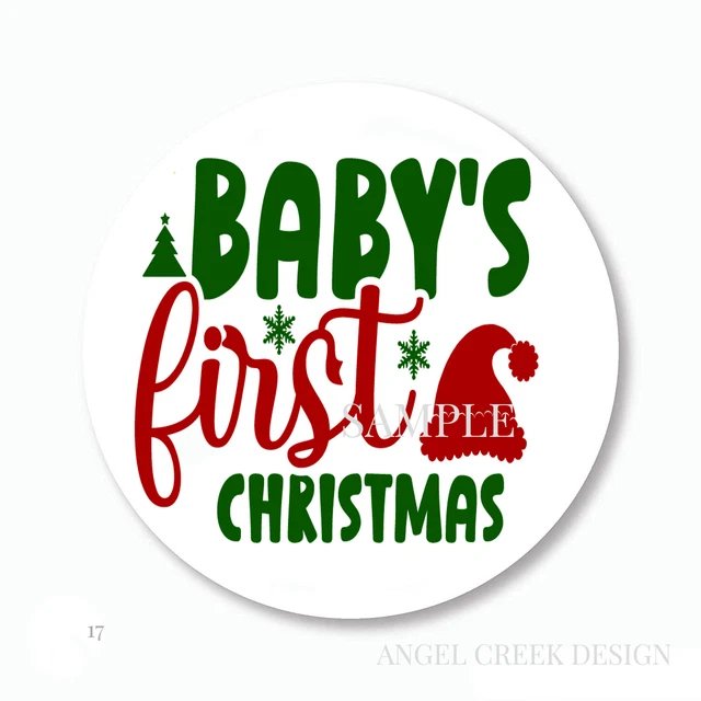 DOPASTICKER Scrapbook Stickers Baby'S First Chri.Stm.As Phone Decal ...