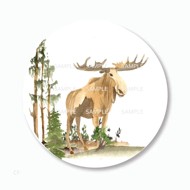 DOPASTICKER Scrapbook Stickers Woodland Moose Nature Stickers Phone ...