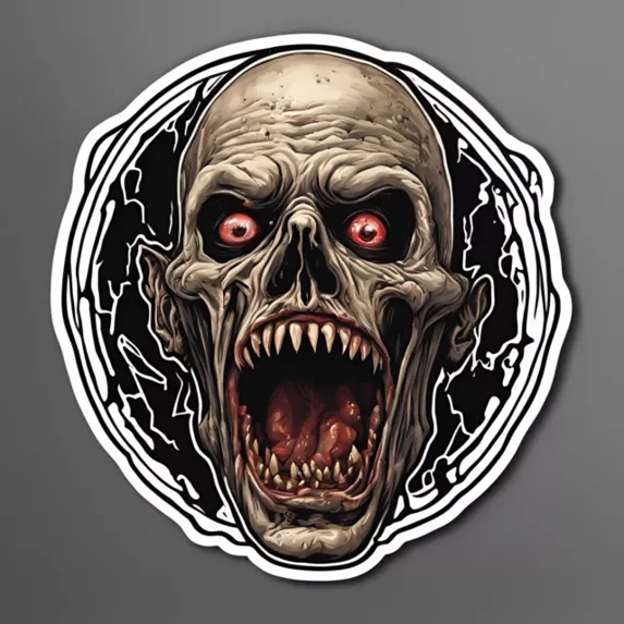 DOPASTICKER Screaming Skull Sticker Phone Decal Water Bottle Stickers ...