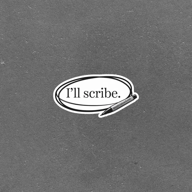 DOPASTICKER I'Ll Scribe - Writer Sticker For Laptops, Journals & More ...