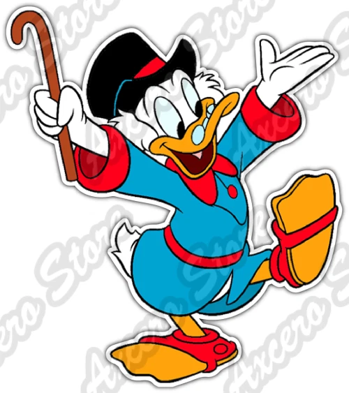 DOPASTICKER Scrooge Mcduck Duck Tales Dancing Cartoon Car Sticker Decal ...
