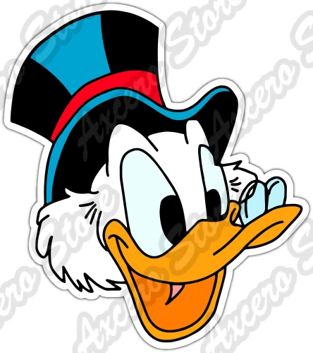 DOPASTICKER Scrooge Mcduck Head Duck Tales Cartoon Car Sticker Decal ...
