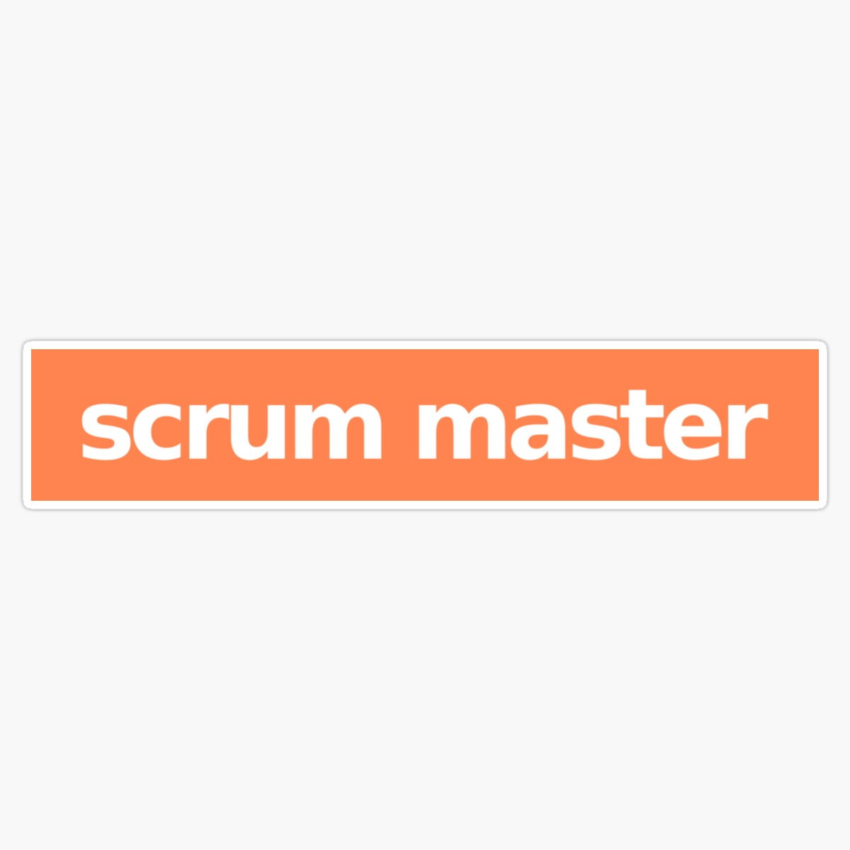 DOPASTICKER Scrum Master - Orange Sticker, Phone Sticker Car Sticker ...