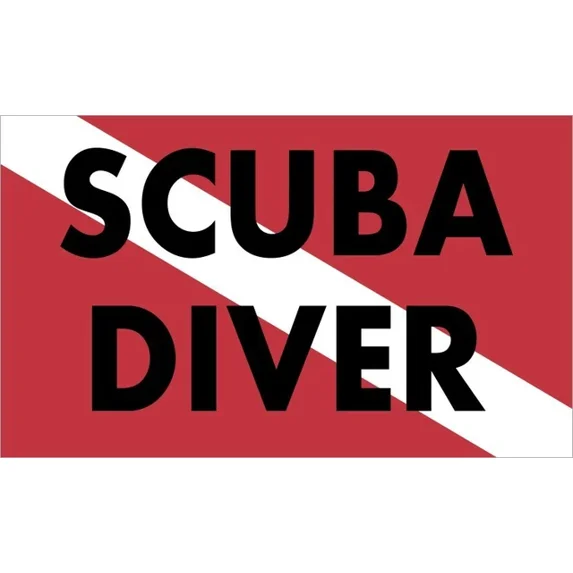 DOPASTICKER Scuba Diver Down Flag Sticker Phone Sticker, Latop Sticker ...