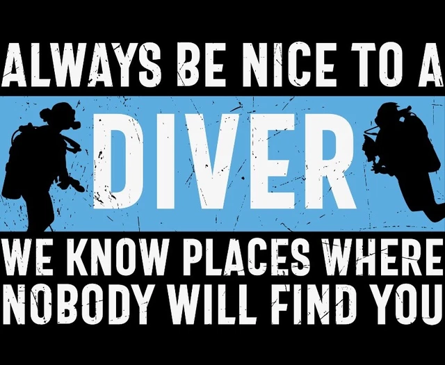 DOPASTICKER Scuba Diver Sticker Quote Be Nice Witty Ocean Swim Diving ...