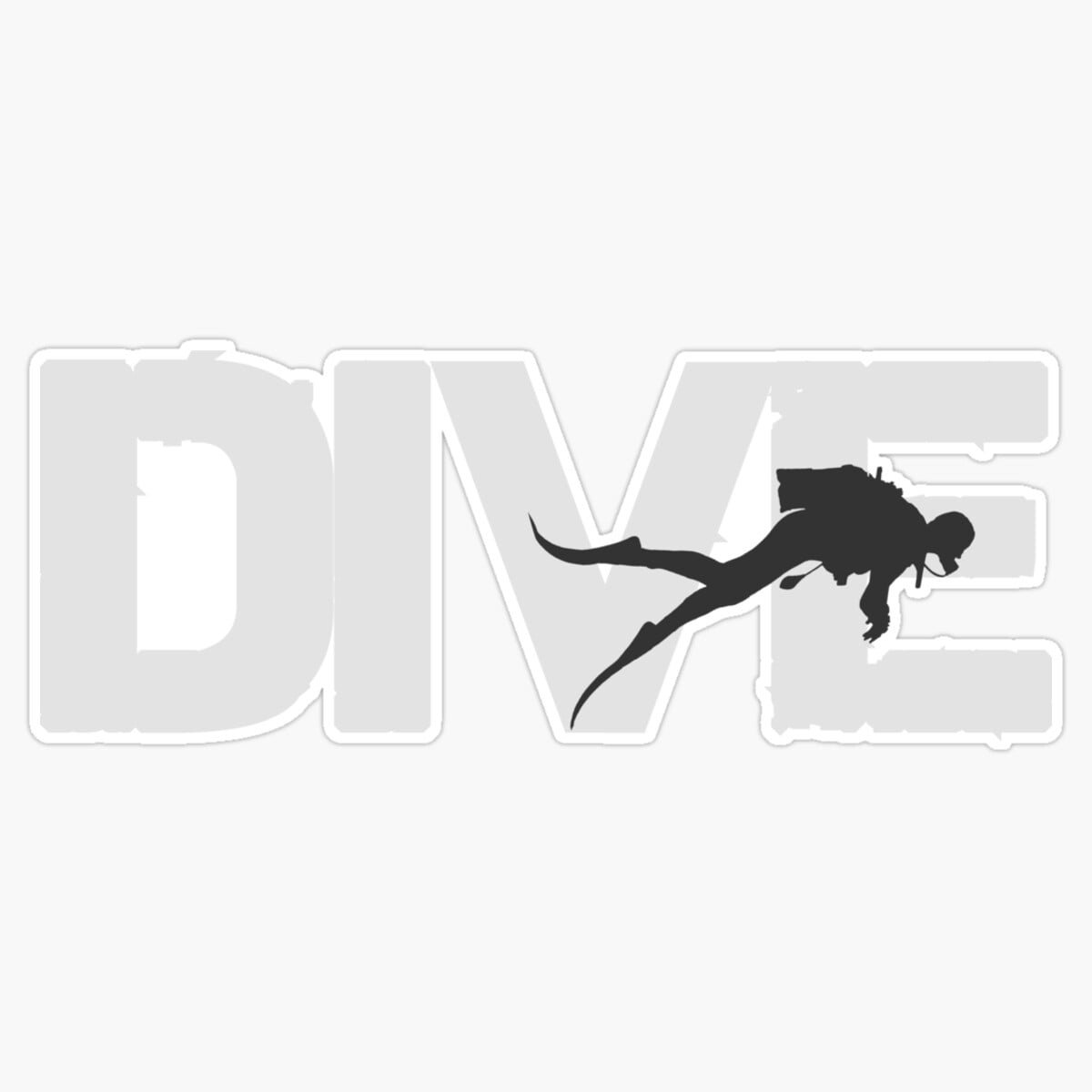DOPASTICKER Scuba Diving Ocean Freediving Sea Sticker, Phone Sticker ...